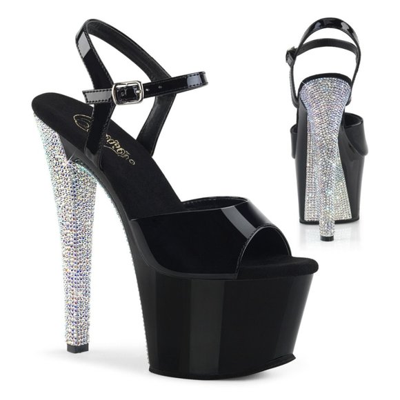 Pleaser | Shoes | Pleaser Sky 39chrs Black Platform Heels With ...